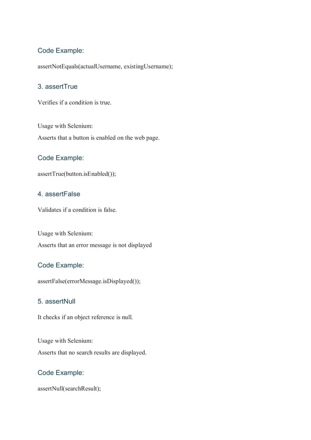 Mastering Assertions In Automation Testing Importance And Best Practicespdf