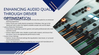 Mastering Audio Card Driver Fixes Techniques for Clearer Sound.pptx