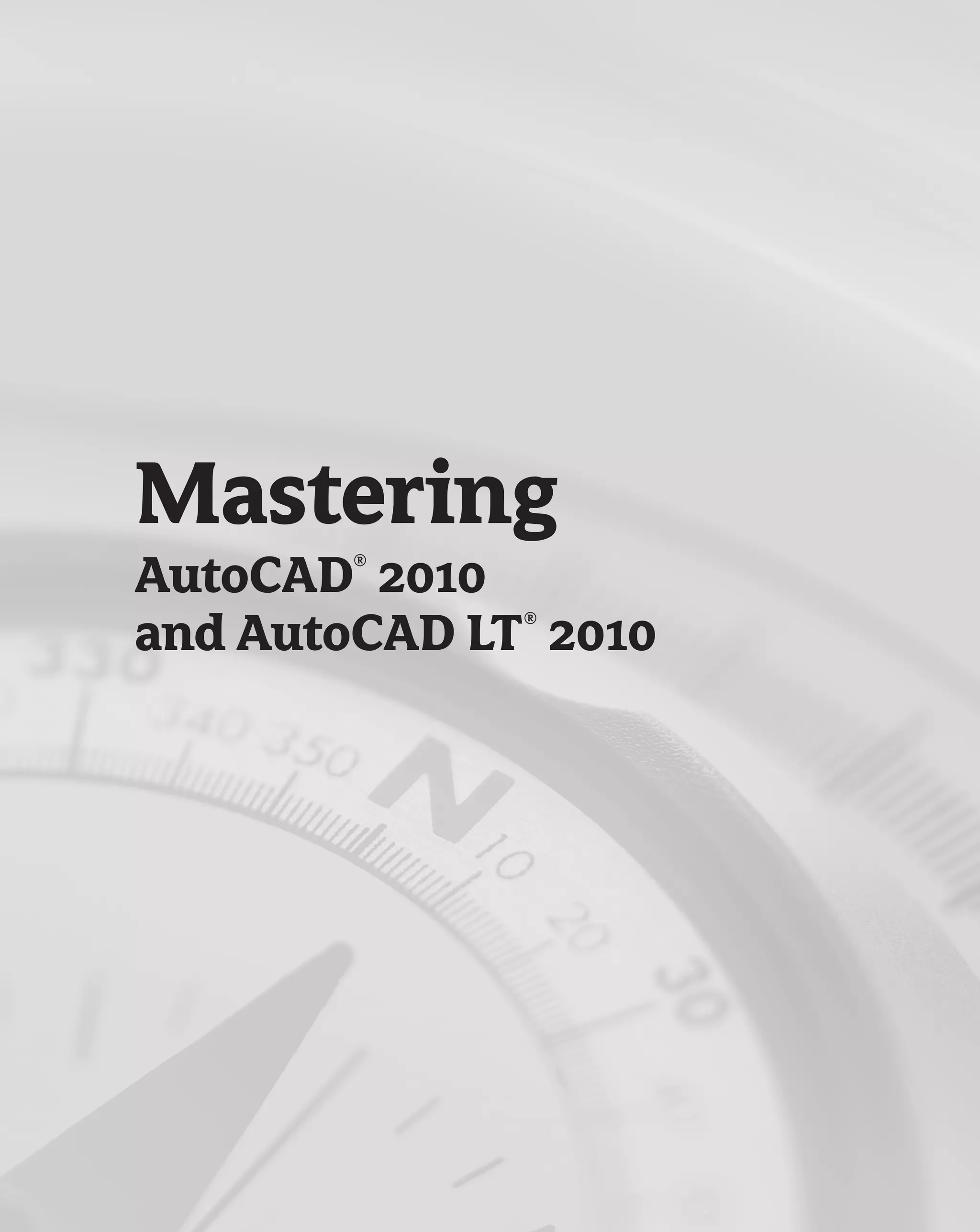 Mastering Auto Cad 2010 | PDF