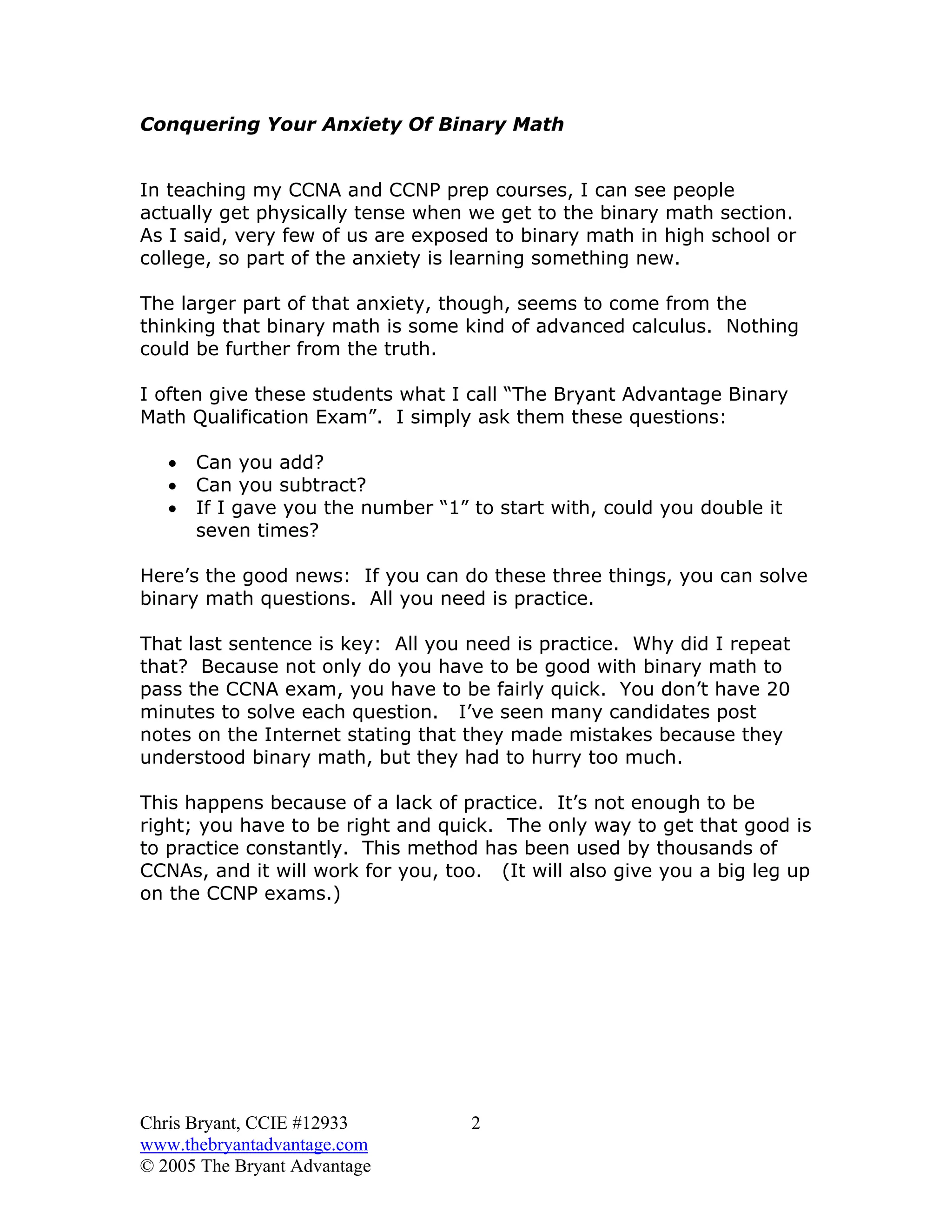 Mastering binary math_and_subnetting | PDF