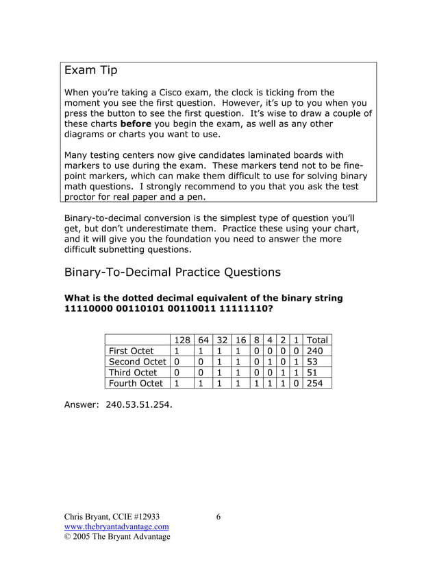 Mastering binary math_and_subnetting | PDF