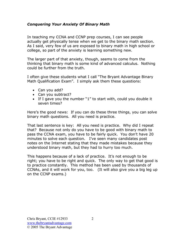 Mastering binary math_and_subnetting | PDF