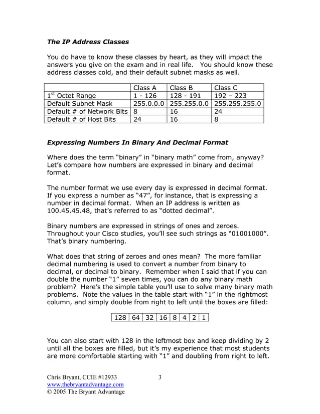 Mastering binary math_and_subnetting | PDF