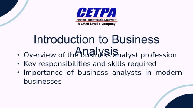 Mastering Business Analysis: Comprehensive Training and Certification ...