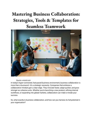 Mastering Business Collaboration_ Strategies, Tools & Templates for ...