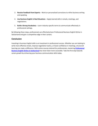 Mastering Business Communication: Elevate Your Professional English ...