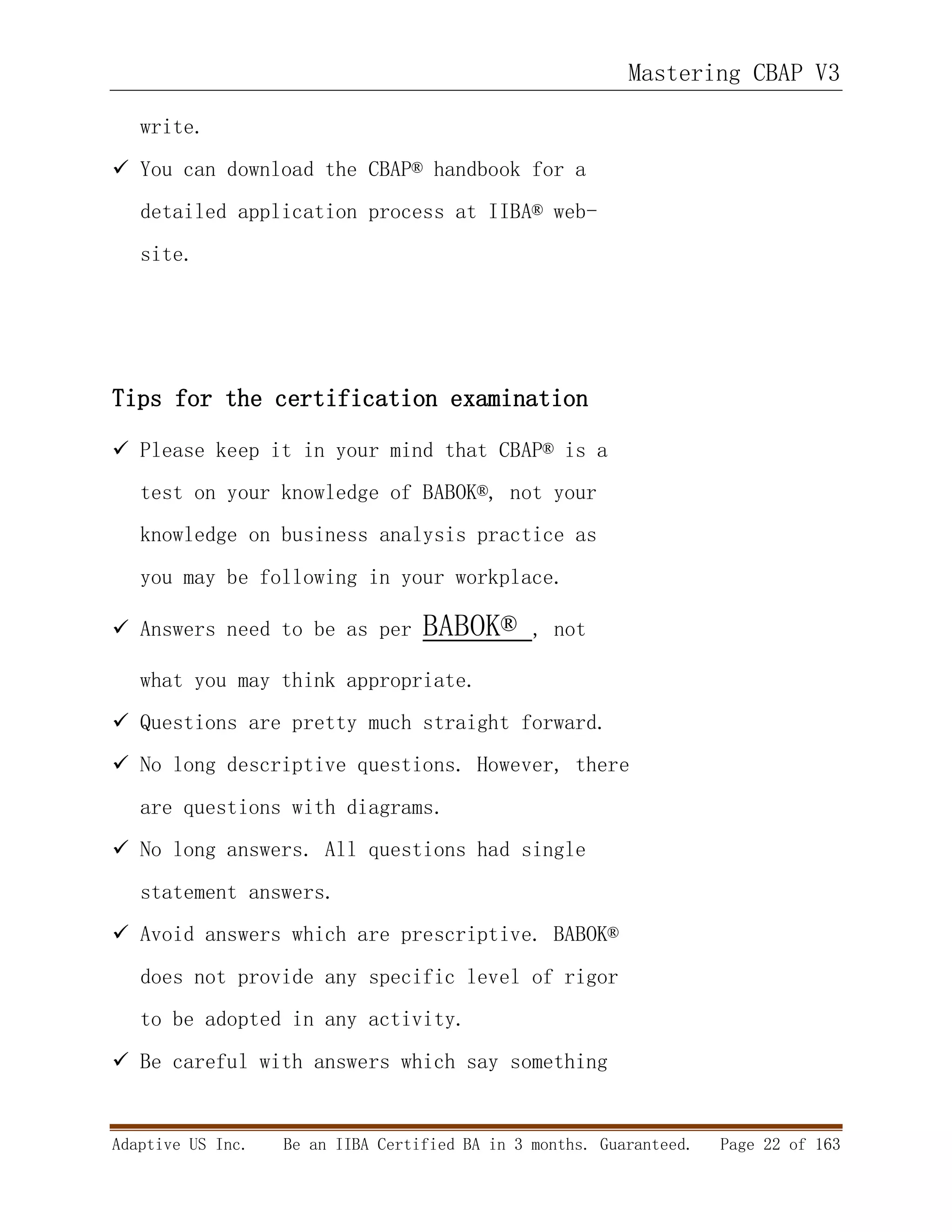 Mastering CBAP v3 Sample Chapter | PDF