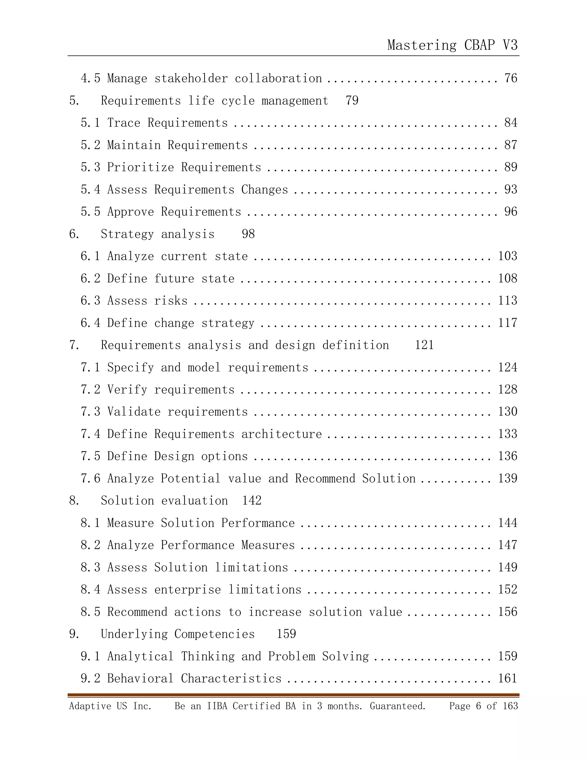 Mastering CBAP v3 Sample Chapter | PDF