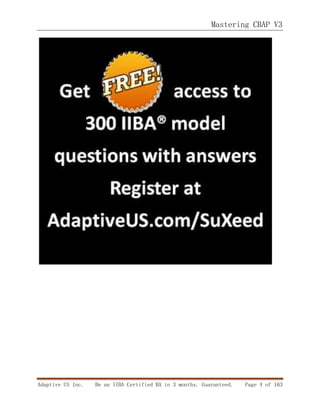 Mastering CBAP v3 Sample Chapter | PDF