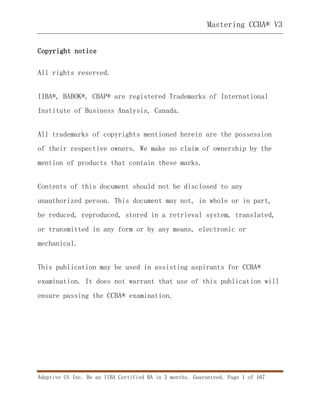 Mastering CCBA v3 Sample Chapter | PDF