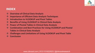 Mastering Clinical Data Analysis with VLOOKUP and Pivot Tables.pptx