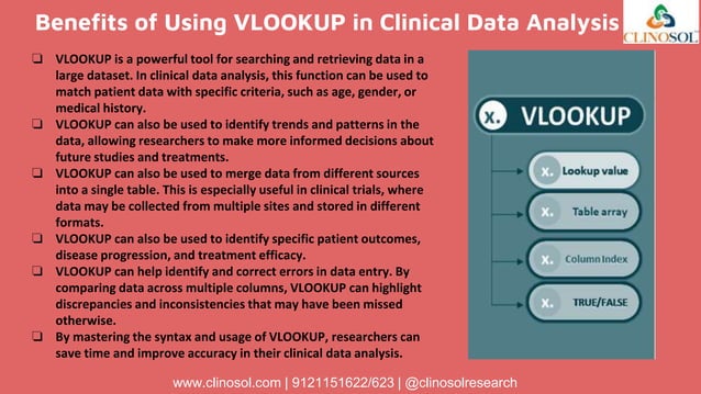 Mastering Clinical Data Analysis with VLOOKUP and Pivot Tables.pptx | Computing | Technology ...
