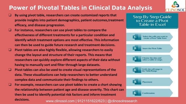 Mastering Clinical Data Analysis with VLOOKUP and Pivot Tables.pptx | Computing | Technology ...