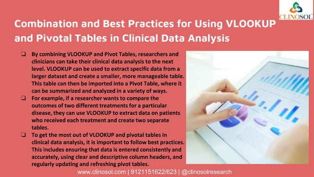 Mastering Clinical Data Analysis with VLOOKUP and Pivot Tables.pptx | Computing | Technology ...