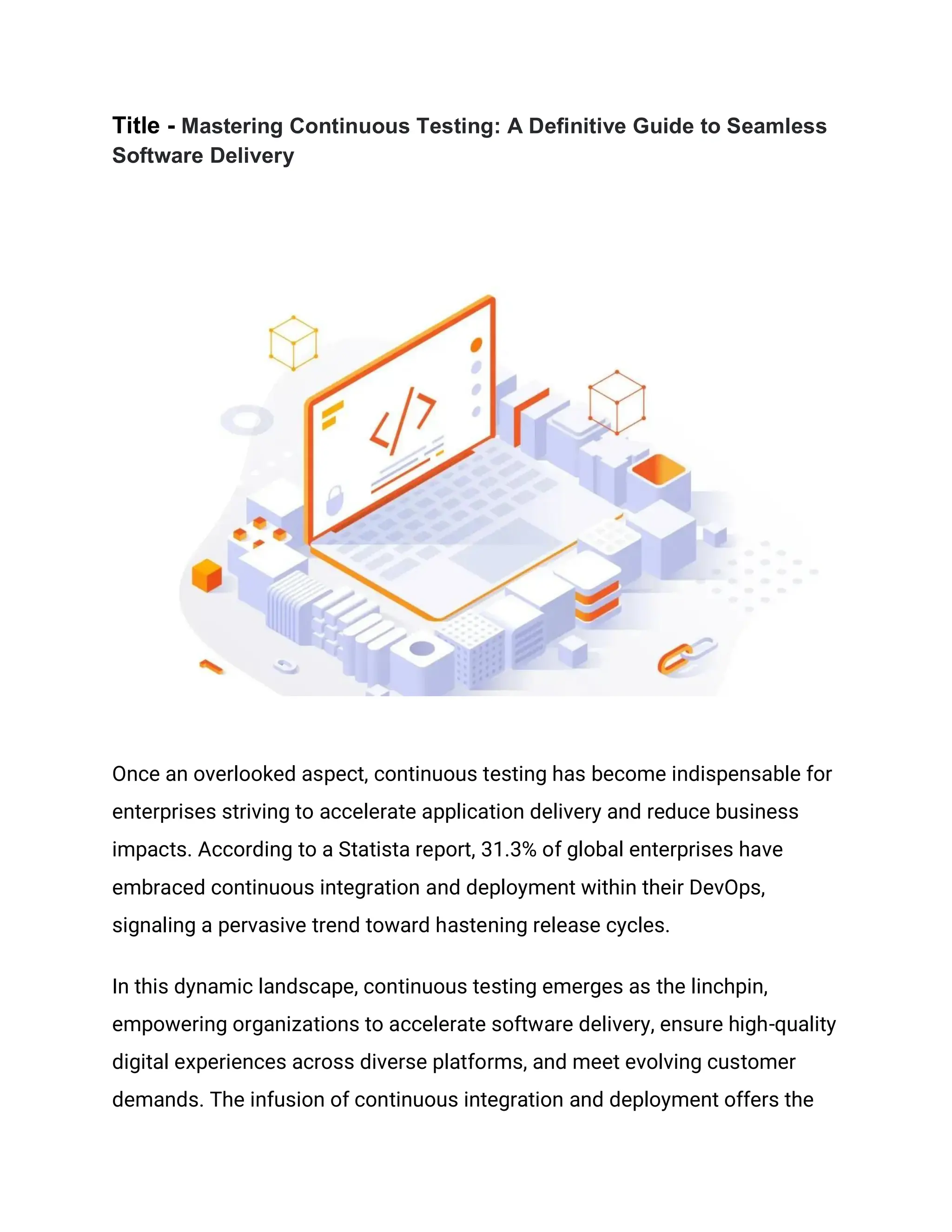 Mastering Continuous Testing: A Definitive Guide to Seamless Software ...