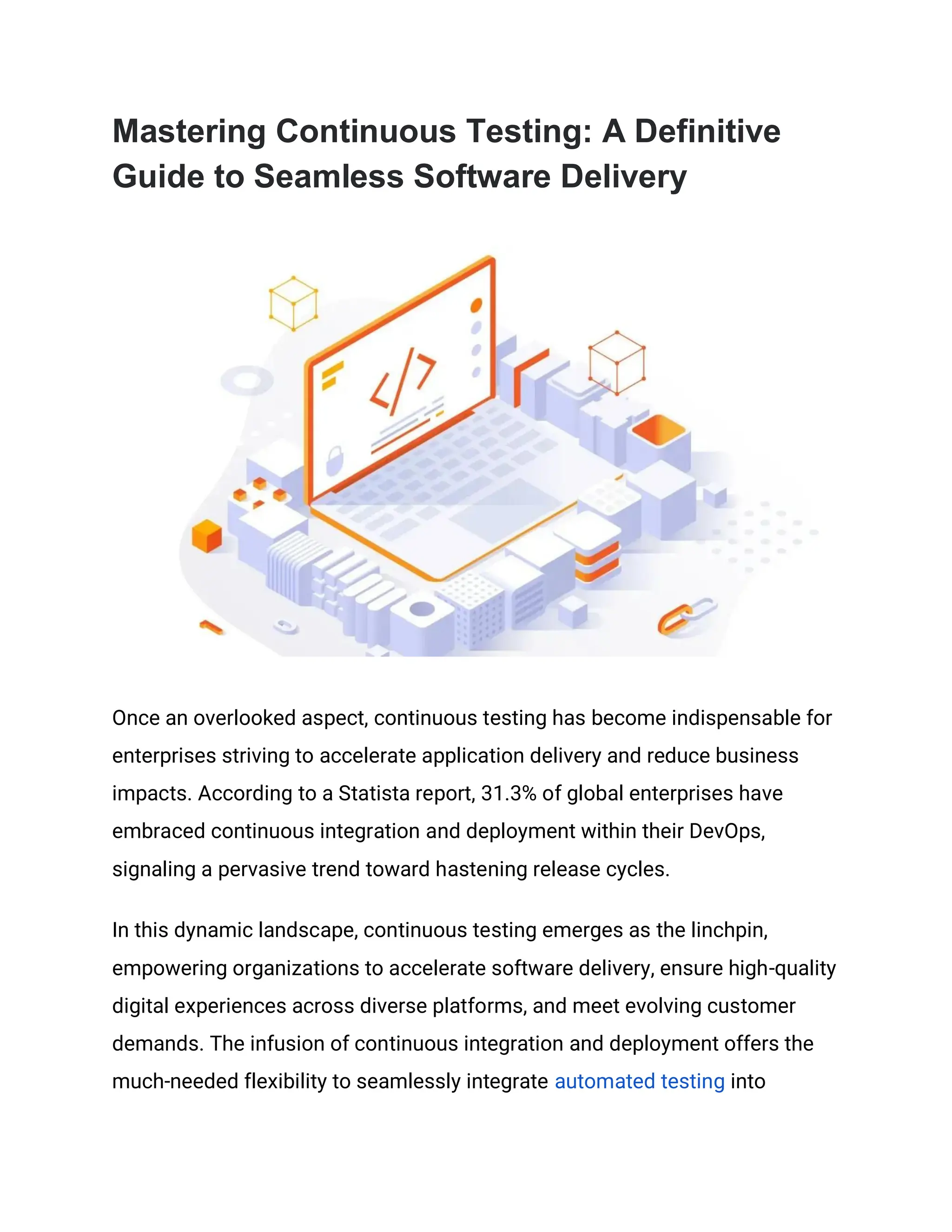 Mastering Continuous Testing A Definitive Guide To Seamless Software