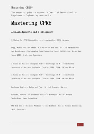 Mastering CPRE - Sample chapter | PDF
