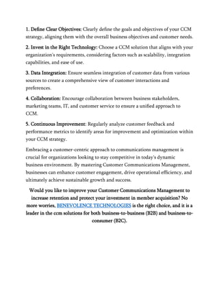 Mastering Customer Communications Management A Guide to Success ...