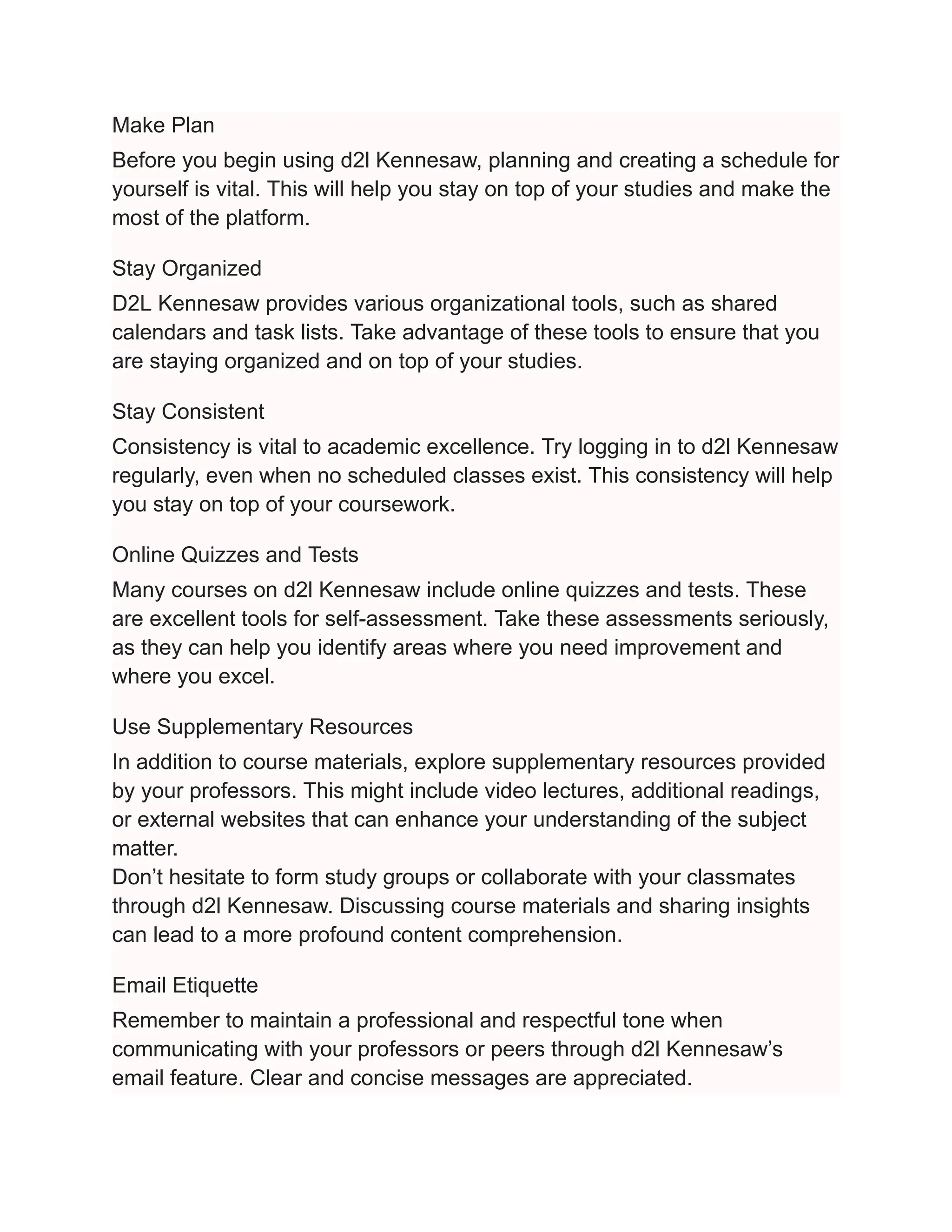 Mastering D2L Kennesaw | PDF