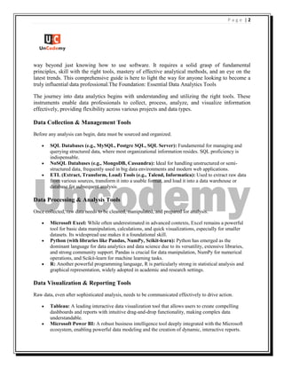 Data Analytics: Tools, Techniques &Trend | PDF