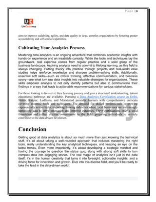 Data Analytics: Tools, Techniques &Trend | PDF