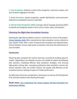 Mastering Data Annotation -Major Considerations for Building Robust AI Models | PDF