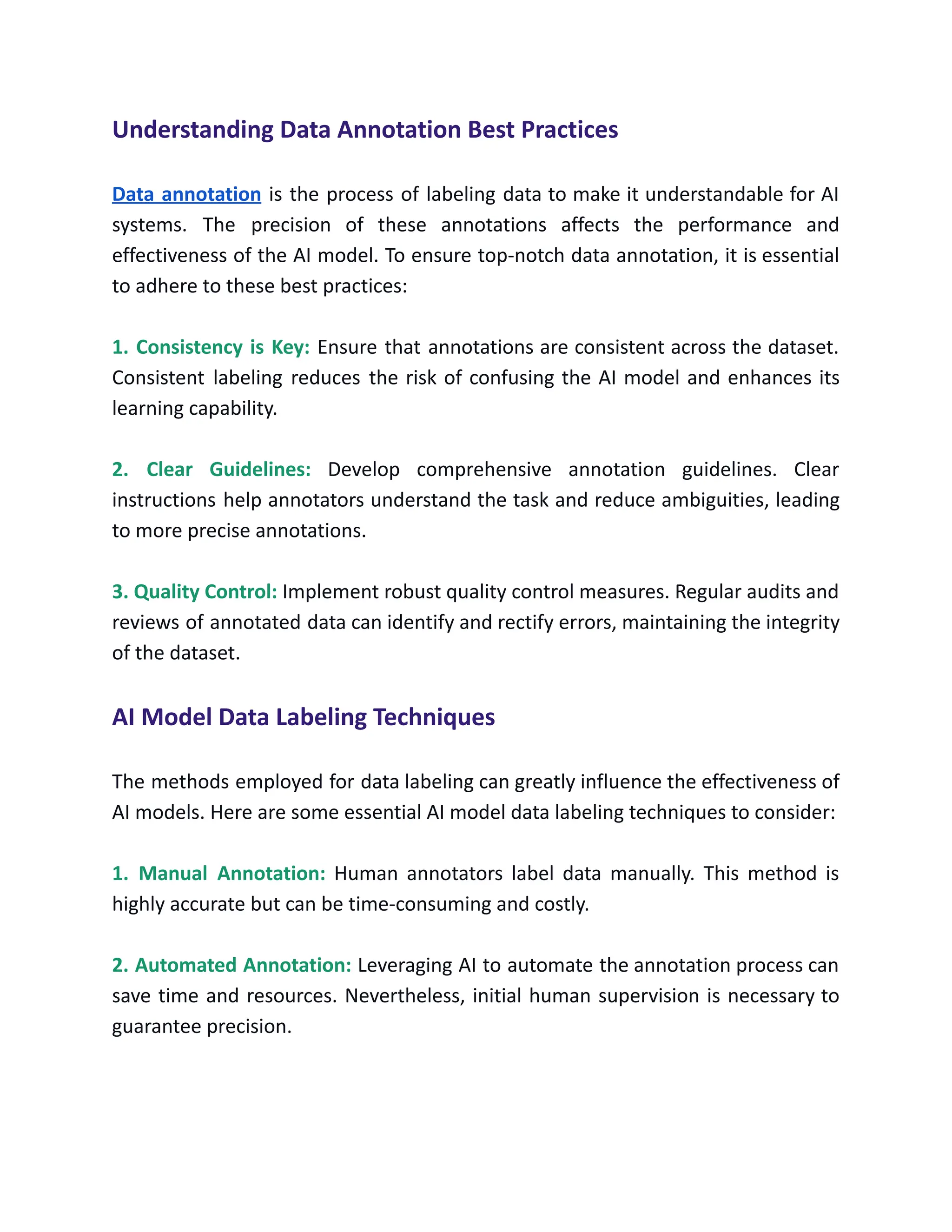 Mastering Data Annotation: Major Considerations for Building Robust AI Models | PDF