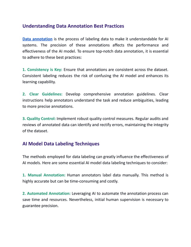 Mastering Data Annotation: Major Considerations for Building Robust AI ...