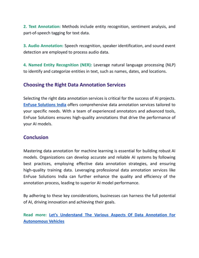 Mastering Data Annotation: Major Considerations for Building Robust AI ...