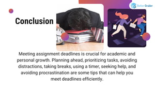 Mastering Deadlines Strategies for meeting targets and achieving ...