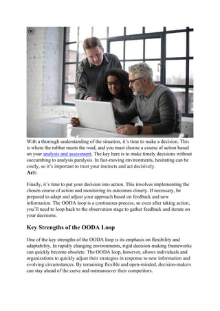 Mastering Decision-Making with the OODA Loop: A Comprehensive Guide | CIO Women Magazine | PDF