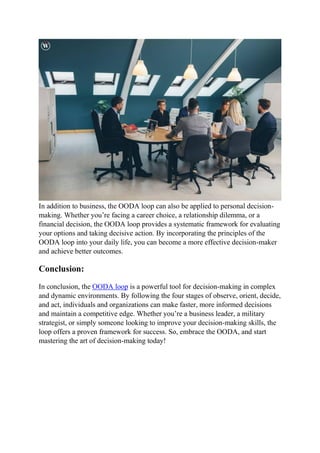 Mastering Decision-Making with the OODA Loop: A Comprehensive Guide ...