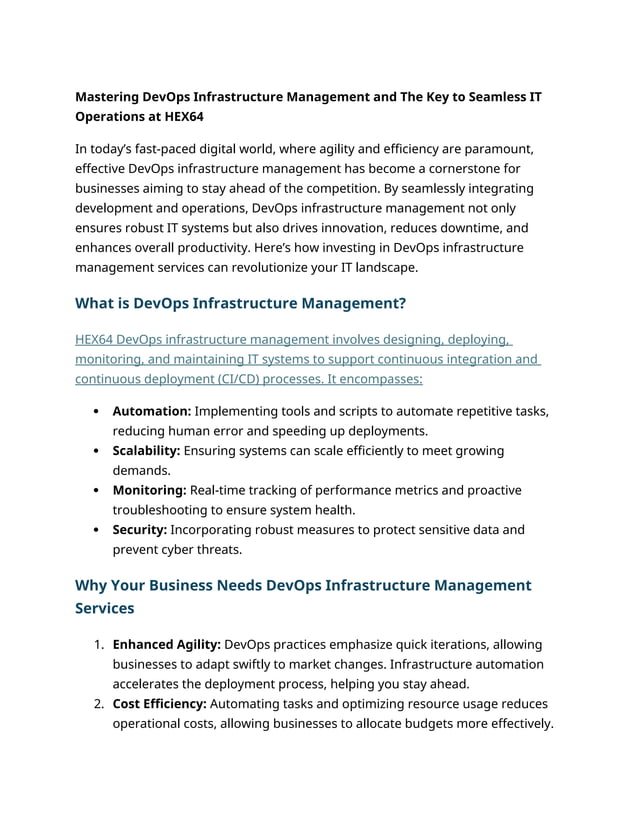 Mastering DevOps Infrastructure Management and The Key to Seamless IT ...