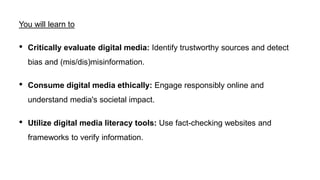 Mastering Digital Media Literacy: Navigating Information in the Digital ...