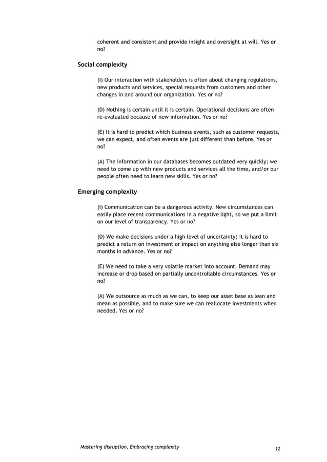 Mastering disruption, embracing complexity | PDF