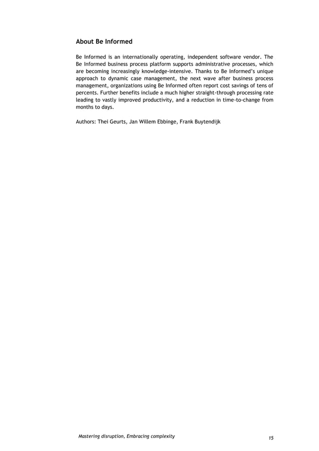 Mastering disruption, embracing complexity | PDF