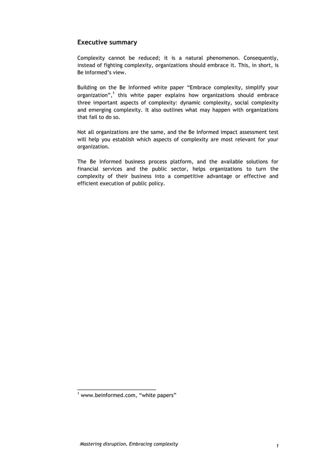 Mastering disruption, embracing complexity | PDF