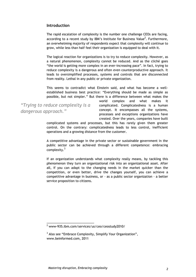 Mastering disruption, embracing complexity | PDF