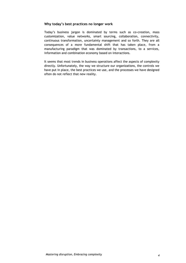 Mastering disruption, embracing complexity | PDF