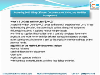 Mastering DME Billing Offshore Documentation, CMNs, and Modifier ...