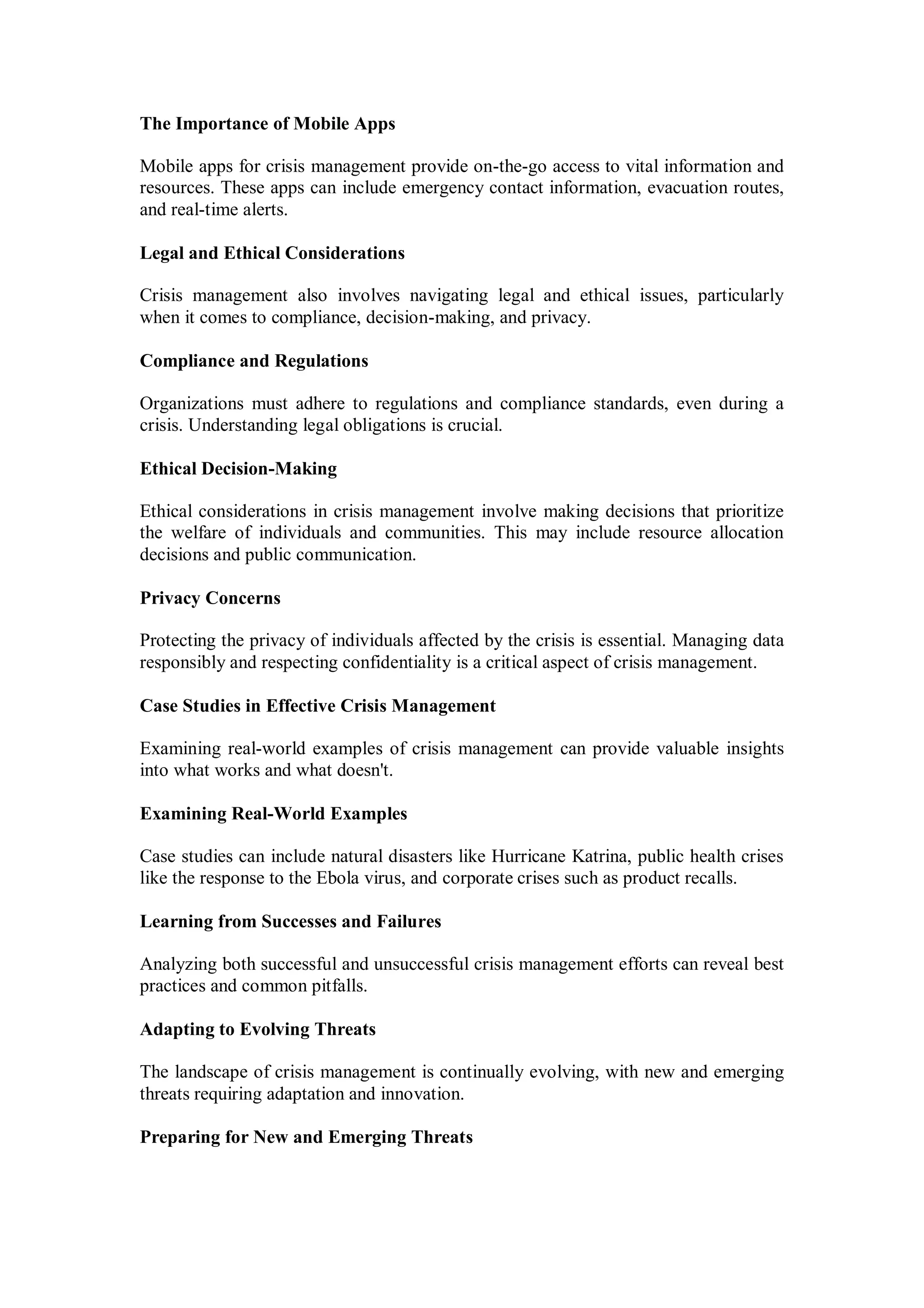 Crisis Mastery: Effective Emergency Response Strategies | PDF