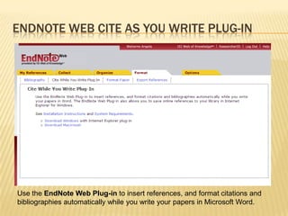 Mastering endnote web | PPTX