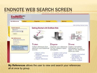Mastering endnote web | PPTX