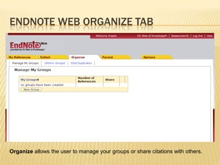 Mastering endnote web | PPTX