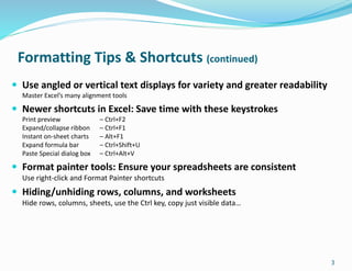 Mastering Excel Formatting Techniques | PPTX | Desktop Publishing ...