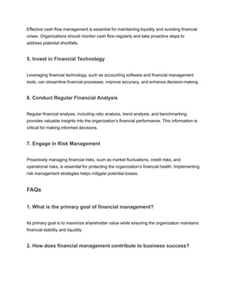 Mastering Financial Management_ Essential Strategies for Business ...