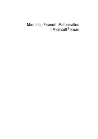 Mastering Financial Mathematics in Microsoft Excel_ A Practical Guide ...