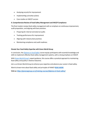 Mastering Food Safety with Diploma in Food Safety (1).pdf | Food ...