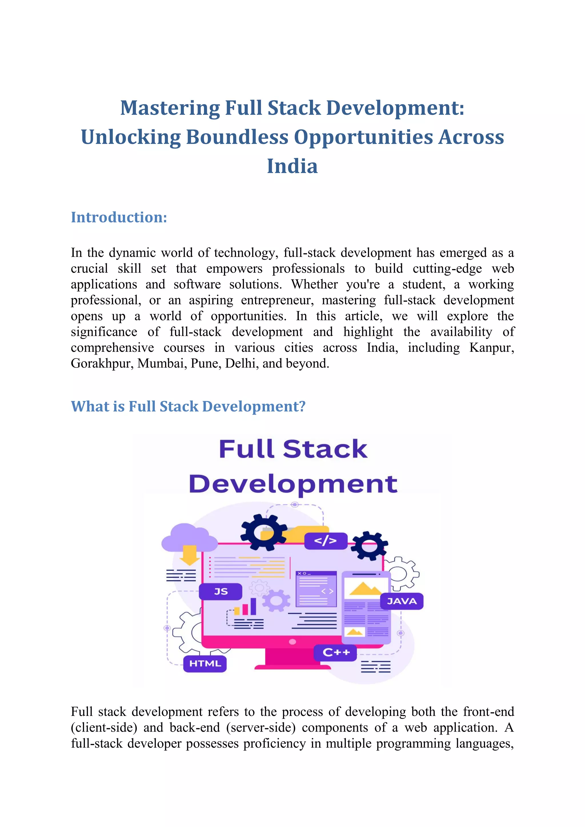 Mastering Full Stack Development.pdf | Web Development | Internet