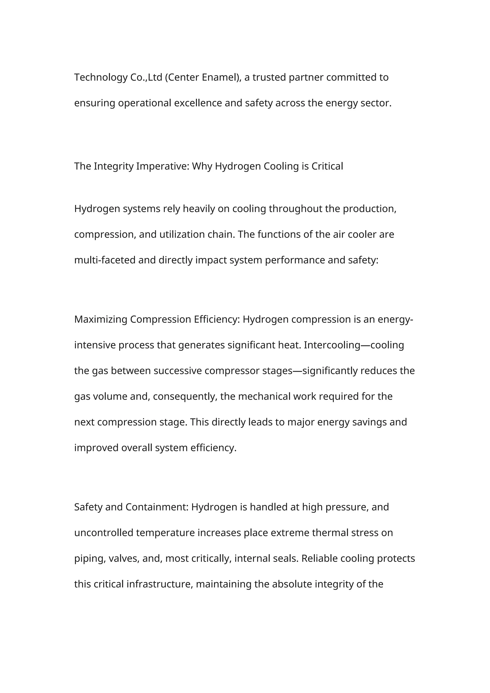 Mastering H2 Thermodynamics Air Coolers Guarantee Safety and Efficiency ...